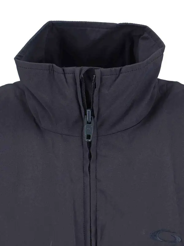Balenciaga Zip-up Turtleneck Jacket With Logo Embroidery