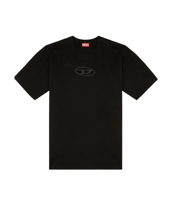 DIESEL® T-boxt-od T-shirt With Embroidered Oval D - Black