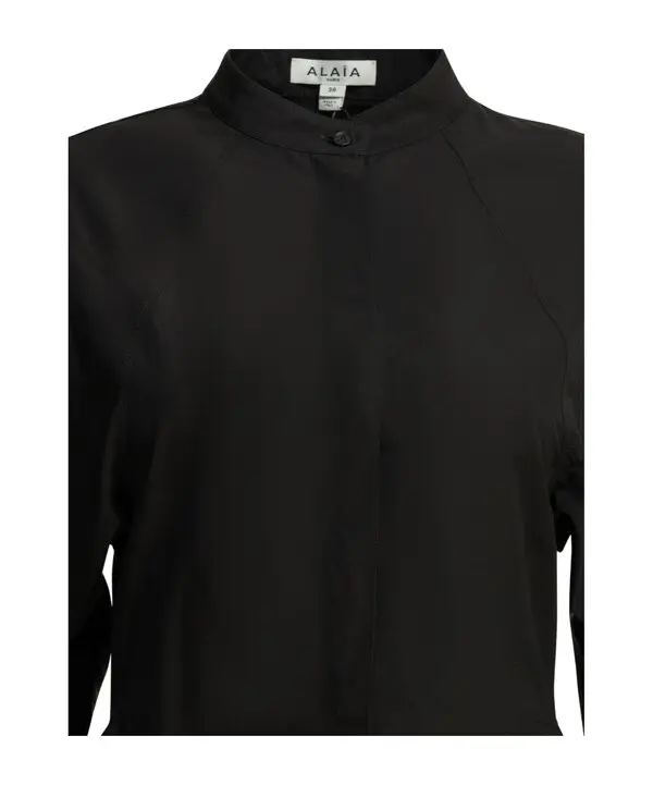 Alaïa Asymmetrical Poplin Shirt Dress