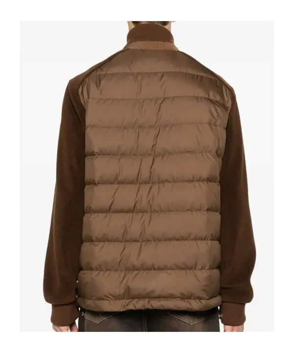 Moncler High-neck Long-sleeved Knitwear With Zippered Pockets