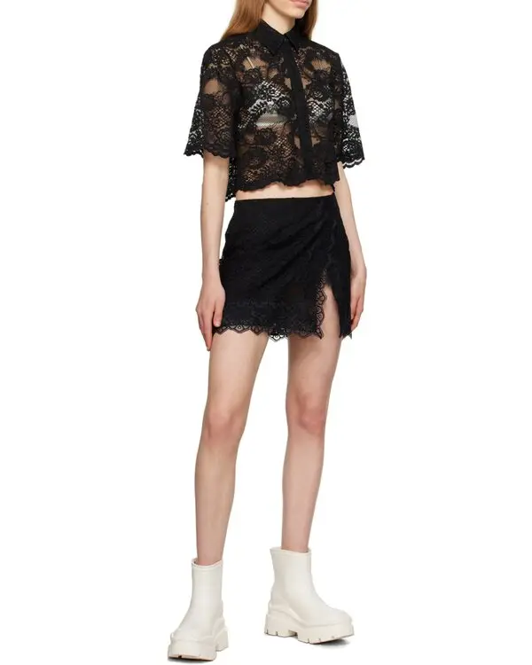 MSGM Emblem Lace Skirt