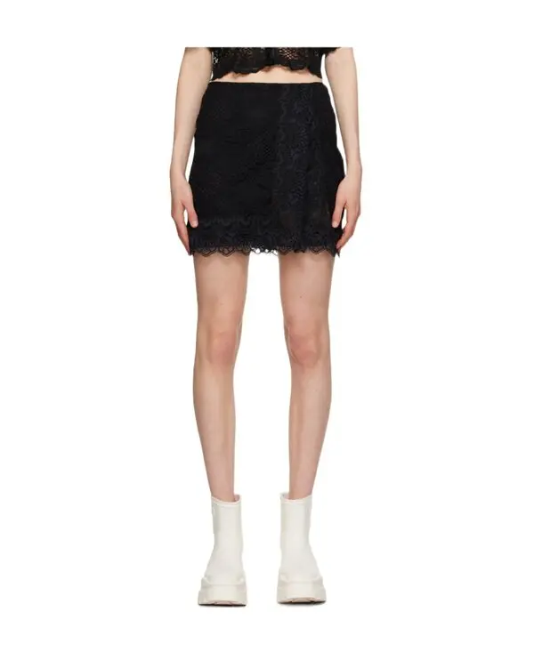 MSGM Emblem Lace Skirt