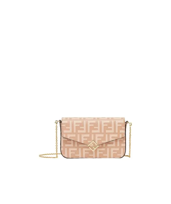 Fendi Ff Diamonds Wallet On Chain Bag - Pink