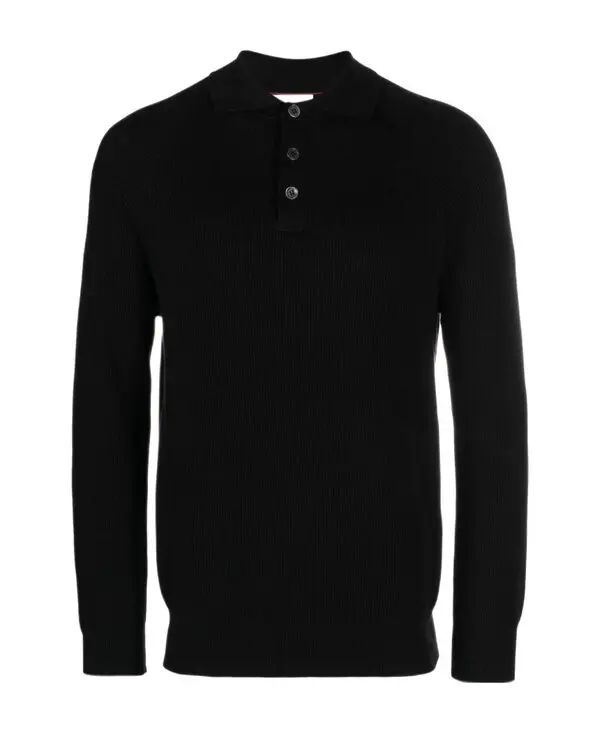 Brunello Cucinelli Long-sleeved Knitted Polo Shirt