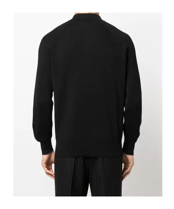 Brunello Cucinelli Long-sleeved Knitted Polo Shirt