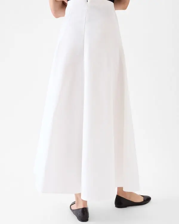 Jacquemus La Jupe Triangle Flared Skirt - White