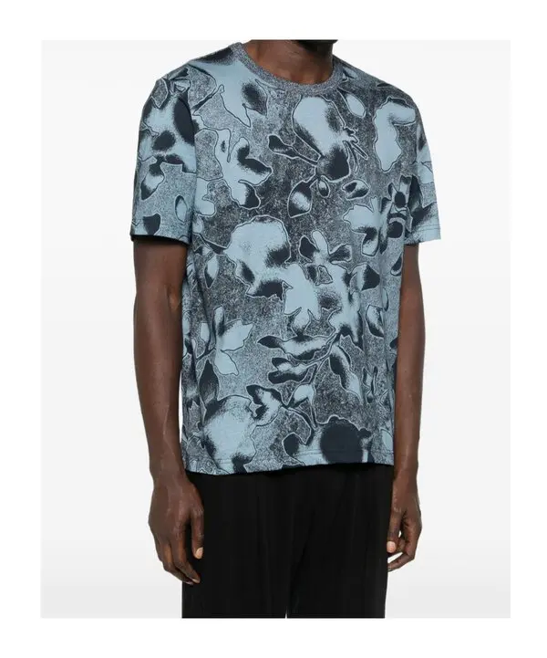 Paul Smith Floral-printed Crewneck T-shirt - Blue