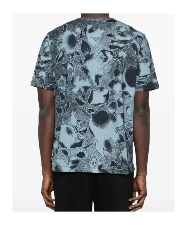 Paul Smith Floral-printed Crewneck T-shirt - Blue