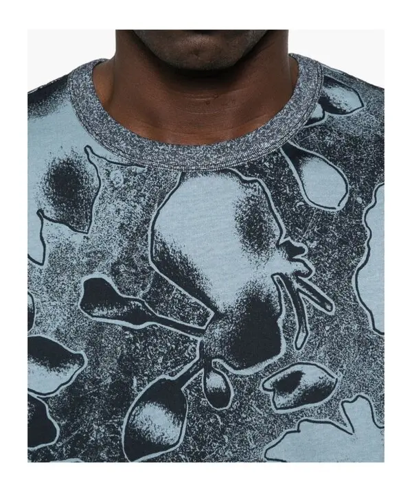 Paul Smith Floral-printed Crewneck T-shirt - Blue