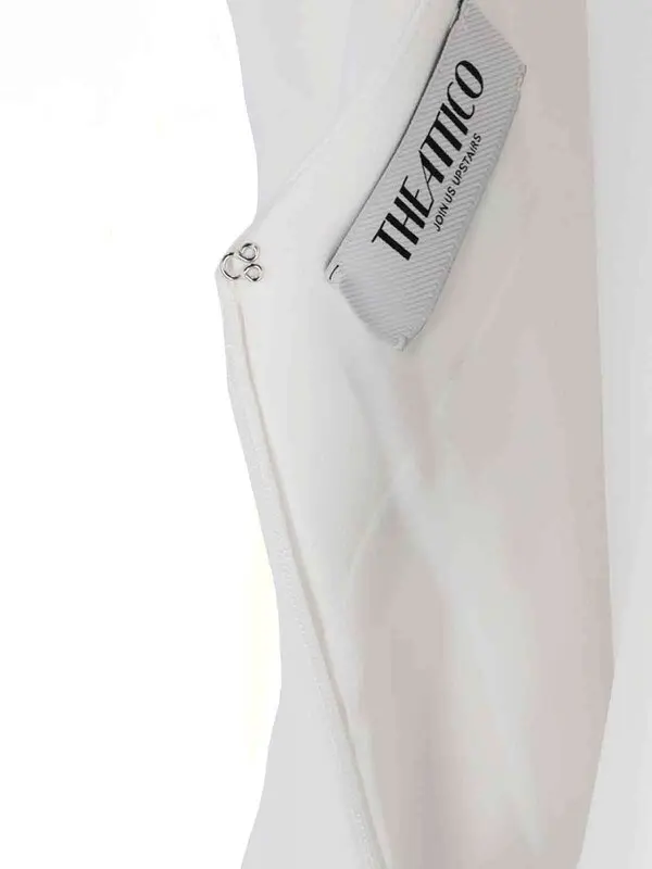 Attico Feather Trimmed Sleeveless Mini Dress