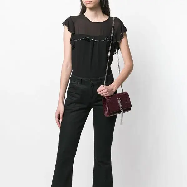Saint Laurent Crystal Embellished Blouse