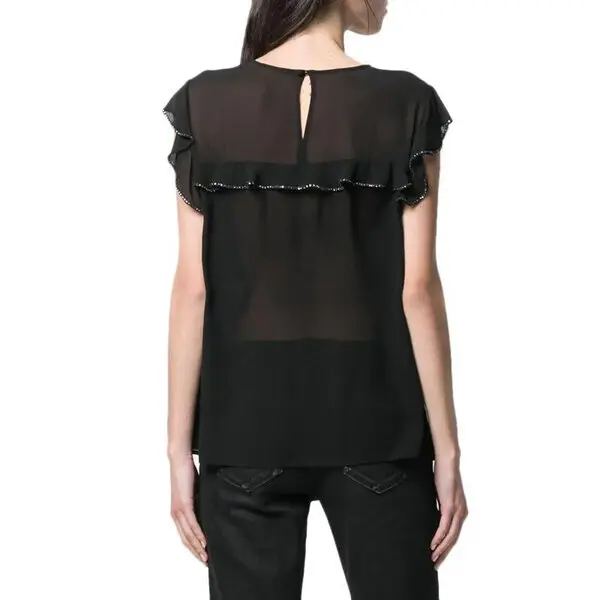 Saint Laurent Crystal Embellished Blouse
