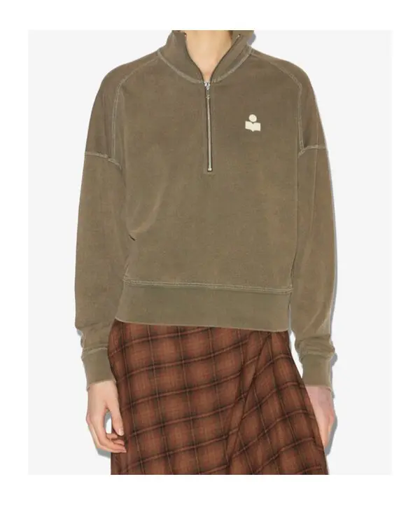 Isabel Marant Étoile Half-zip Sweatshirt With Graphic Detail