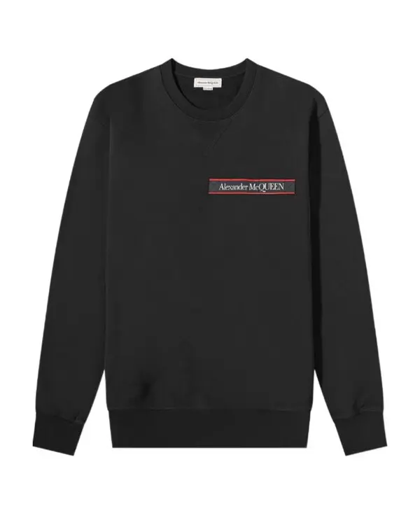 Alexander McQueen Logo Patch Crewneck Sweatshirt - Black