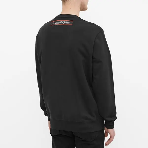 Alexander McQueen Logo Patch Crewneck Sweatshirt - Black