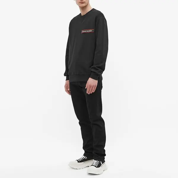 Alexander McQueen Logo Patch Crewneck Sweatshirt - No