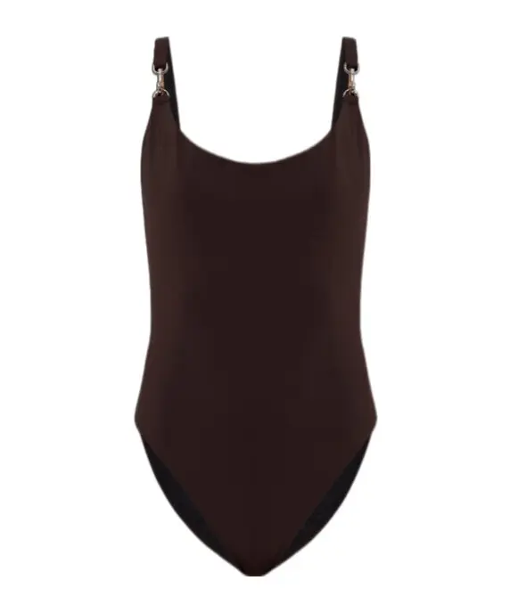 Tory Burch Sleeveless One Piece Swimsuit - Black