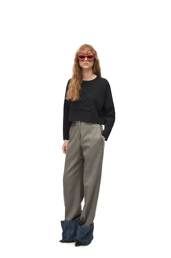 Loewe Anagram Cropped Knitted Jumper
