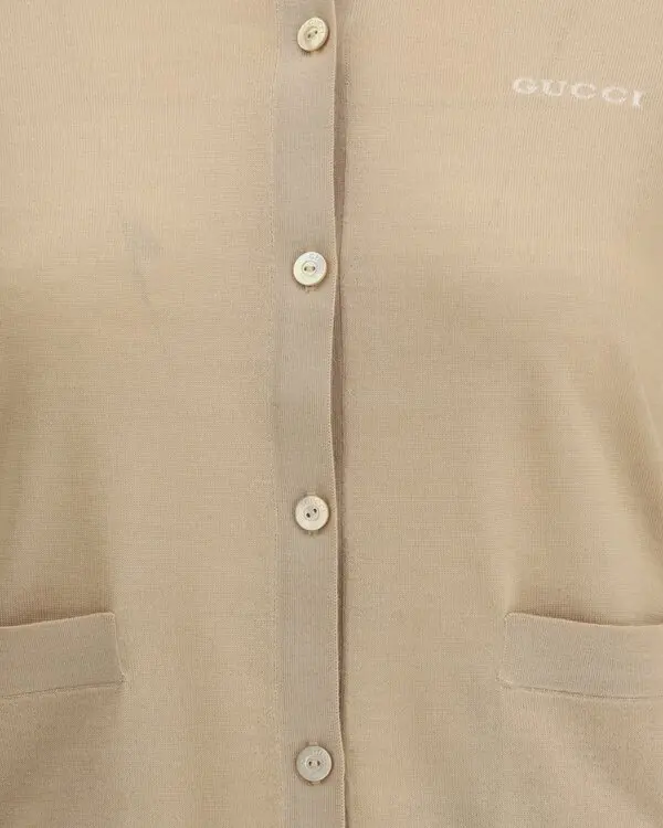 Gucci Logo Embroidered Button-up Cardigan