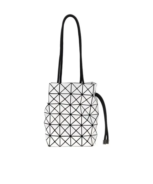 Issey Miyake Geometric Drawstring Bucket Bag - White