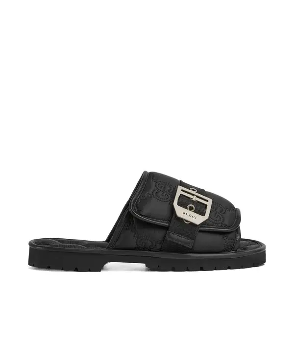 Gucci Buckled Quilted Sandals