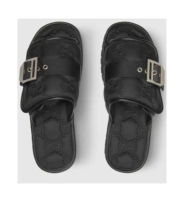 Gucci Buckled Quilted Sandals