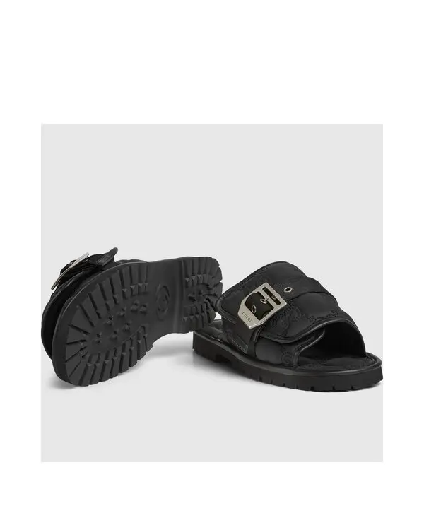 Gucci Buckled Quilted Sandals