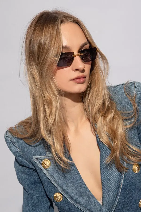 Balmain Pierre Rectangular Frame Sunglasses - Gray