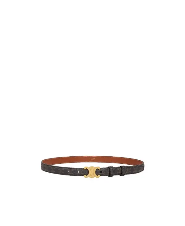 Celine Triomphe Canvas Belt - Black