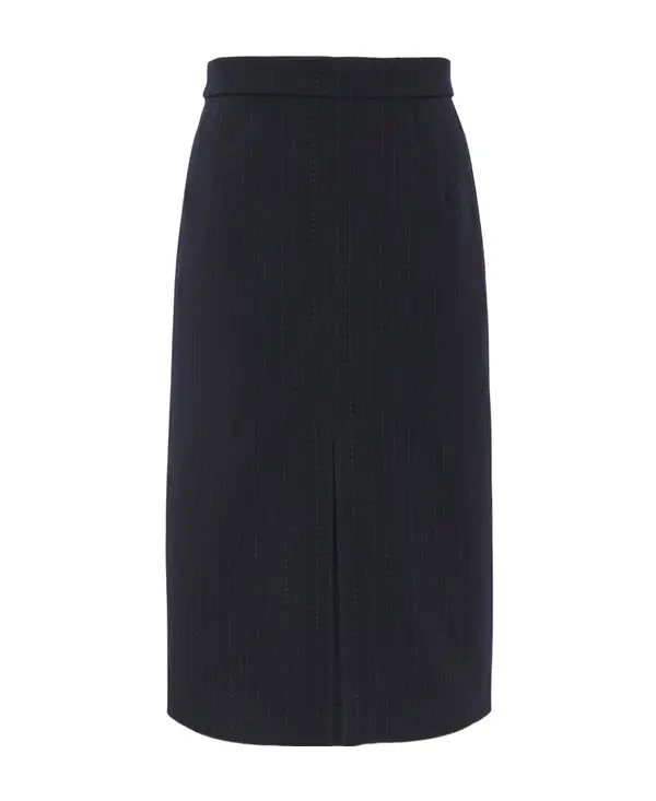 Saint Laurent Pinstriped Pencil Skirt