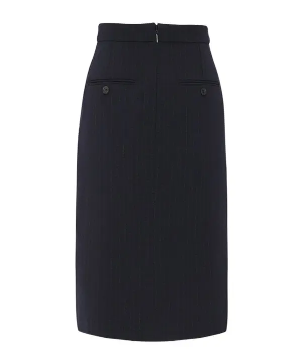 Saint Laurent Pinstriped Pencil Skirt
