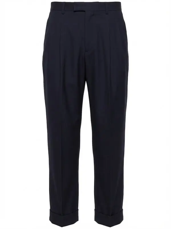 Gucci Pleated Front Monogrammed Trousers
