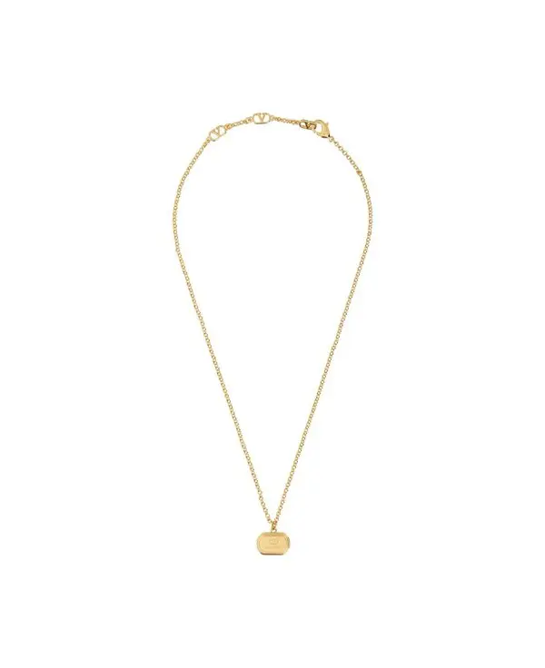 Valentino Garavani Vlogo Plaque Necklace