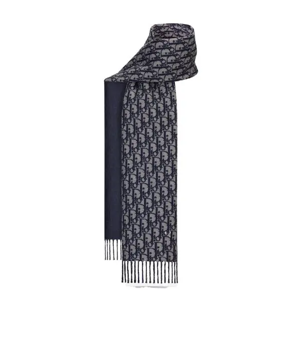 Dior Fringed Edge Scarf - Black