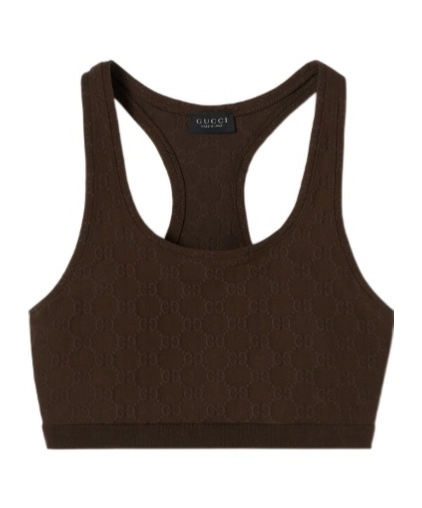 Gucci Gg Jersey Jacquard Racerback Top