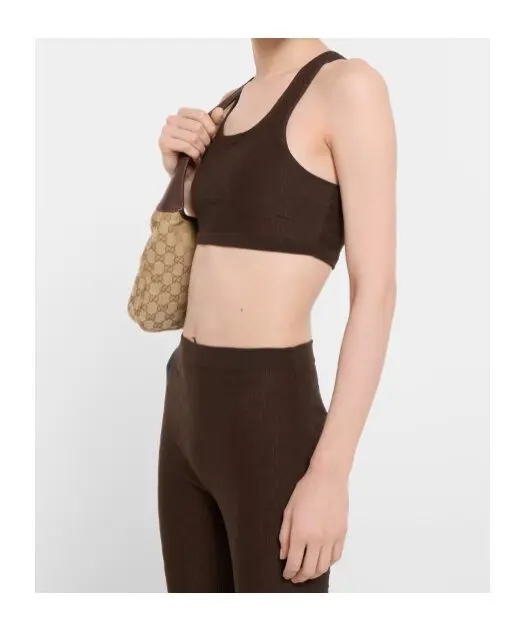 Gucci Gg Jersey Jacquard Racerback Top