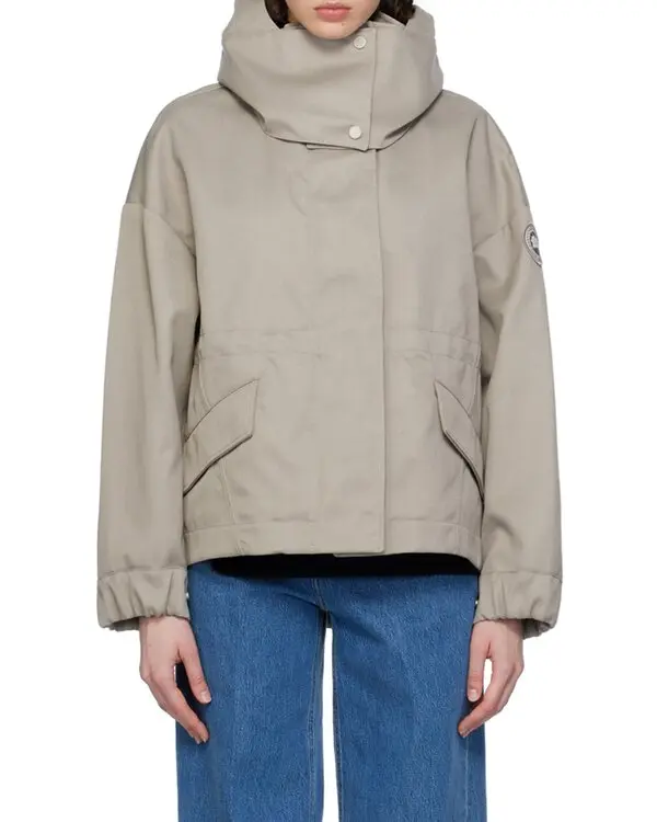 Canada Goose Olivine Zipper Casual Jacket With Detachable Hood - Gray