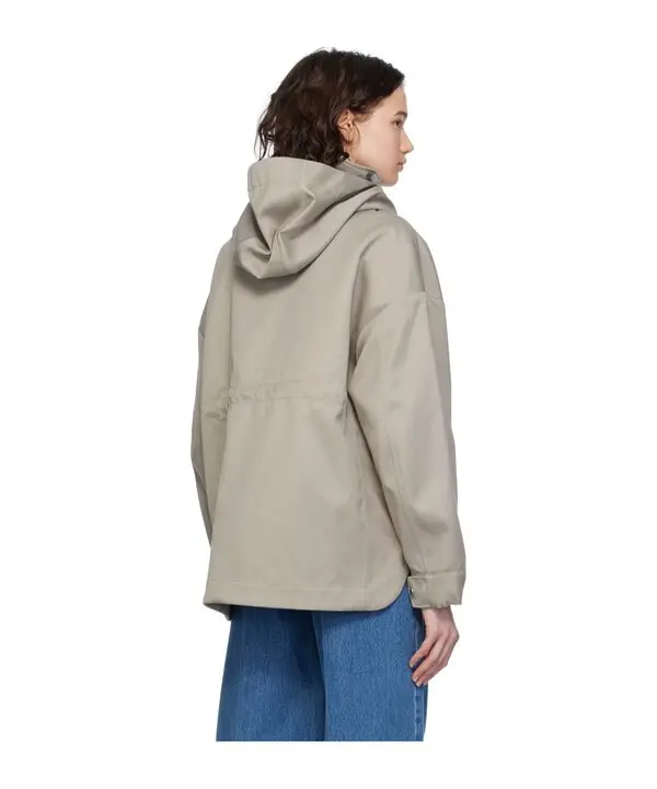 Canada Goose Olivine Zipper Casual Jacket With Detachable Hood - Gray