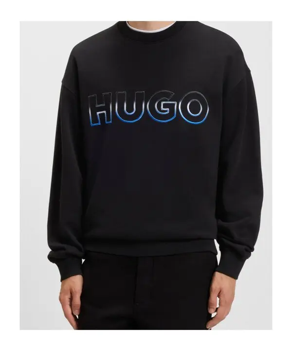 Hugo Boss Logo-embroidererd Sweatshirt - Black