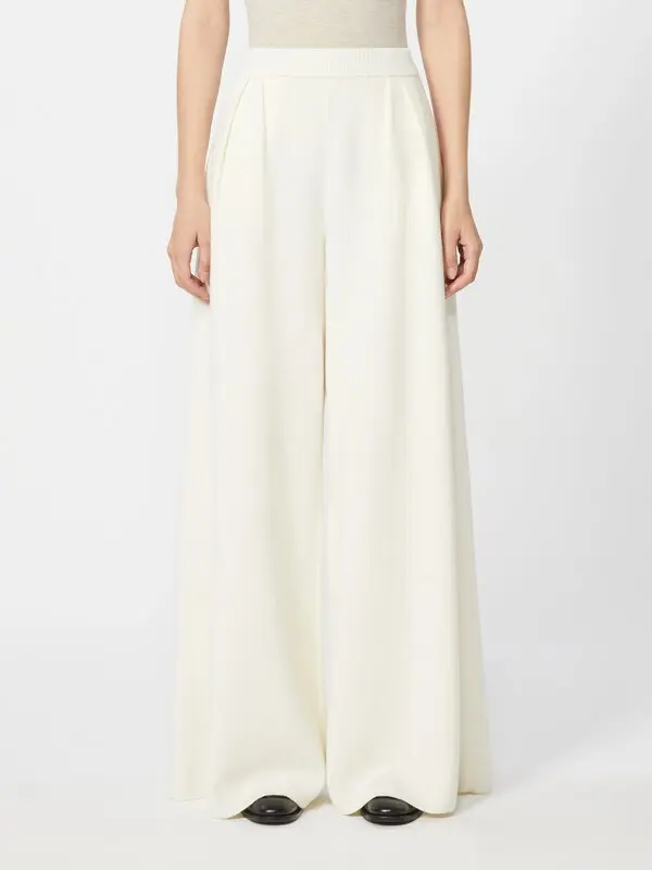 Max Mara Wide-leg Wool Trousers - Silk