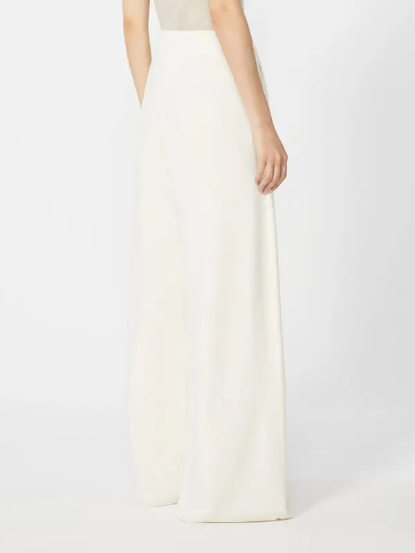 Max Mara Wide-leg Wool Trousers - Silk