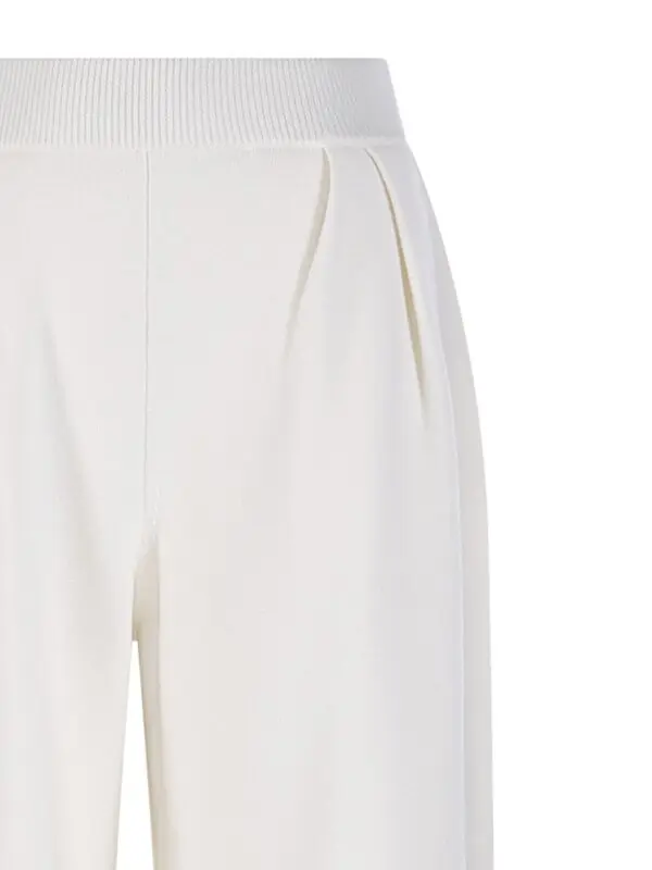 Max Mara Bora Knitted Wide-leg Trousers - Silk