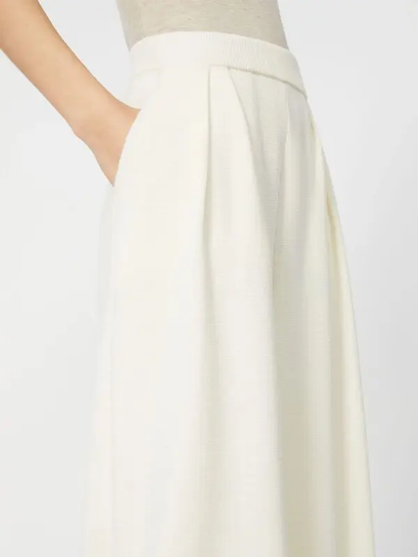 Max Mara Bora Knitted Wide-leg Trousers - Silk