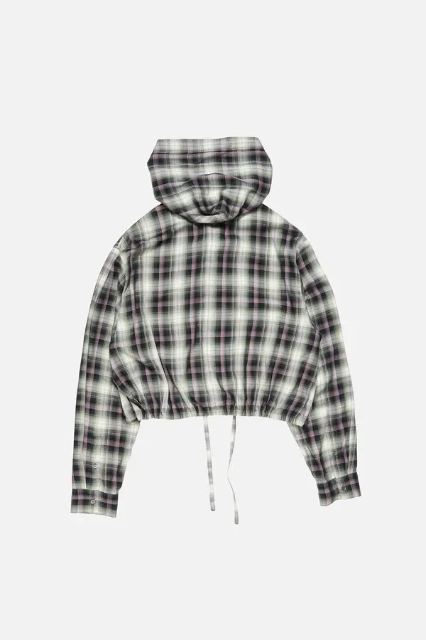 Acne Studios Hooded Plaid Top