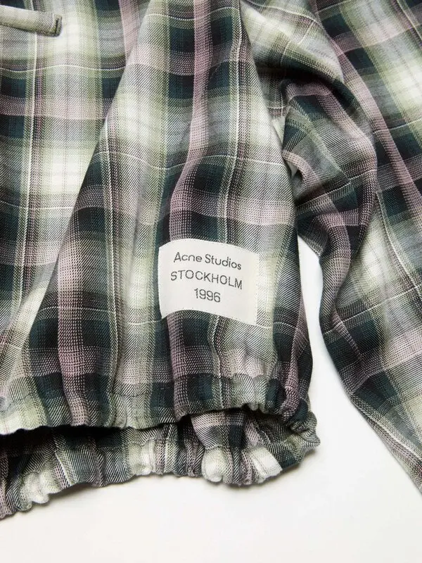Acne Studios Hooded Plaid Top