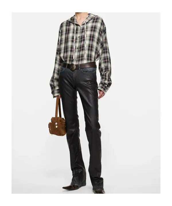Acne Studios Hooded Plaid Top