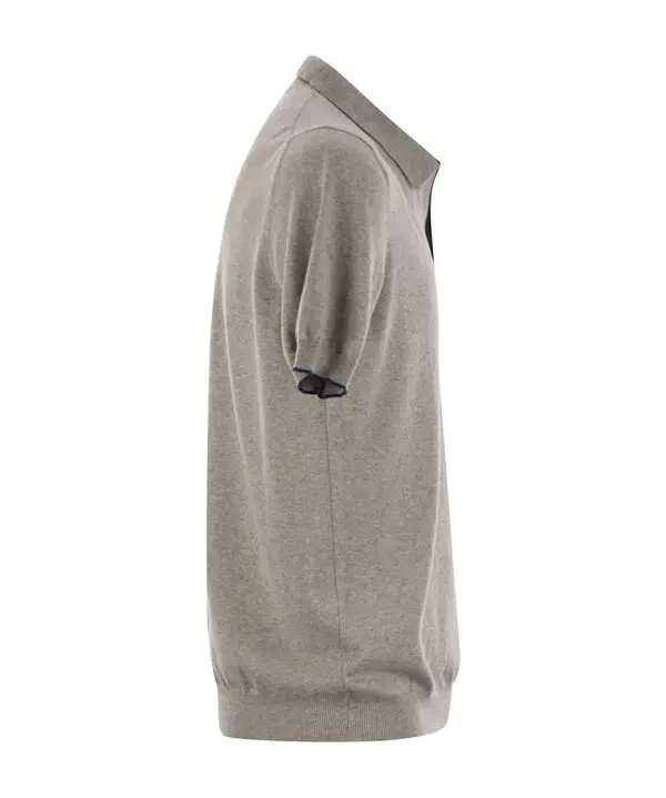 FAY Buttonless Knit Polo Shirts