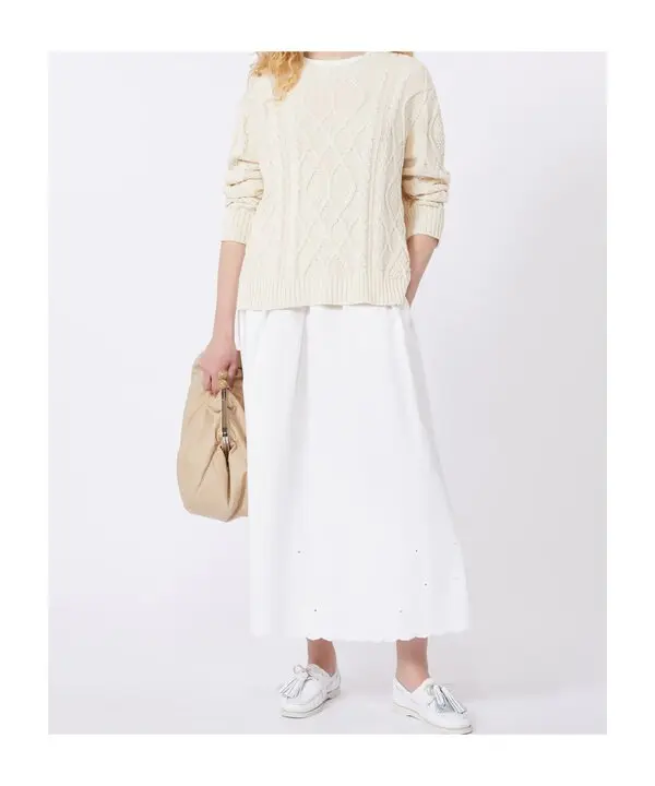 Max Mara Midi Skirt With Embroidery
