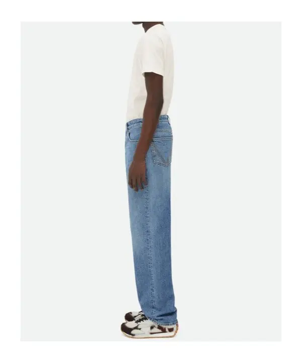 Bottega Veneta Washed Straight Leg Jeans - Medium Blue