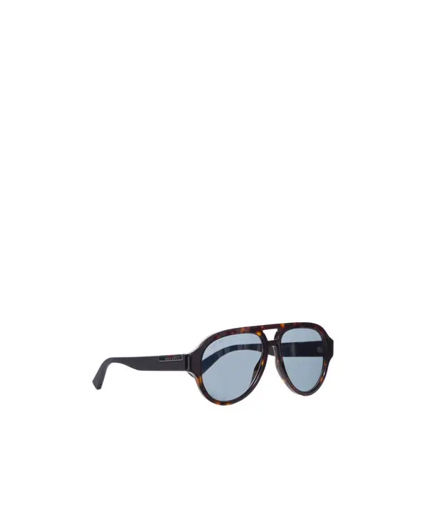 Gucci Pilot Frame Sunglasses - Bright Brown Hawksbill Pattern